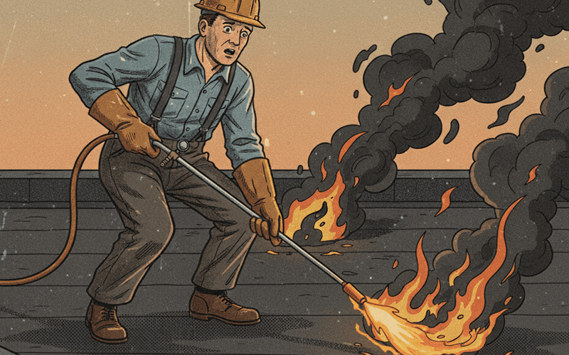 Roofer fire | Builtin Insurance Brokers