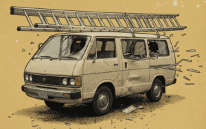 ladder on roof of van | Builtin Insurance Brokers